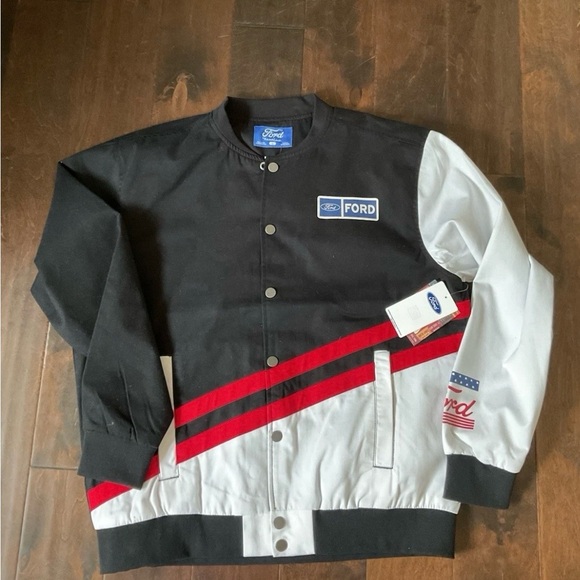Ford | Jackets & Coats | Ford Mens Black And White Jacket Licensed ...